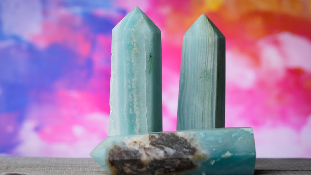 Large Amazonite Crystal Tower - Etsy