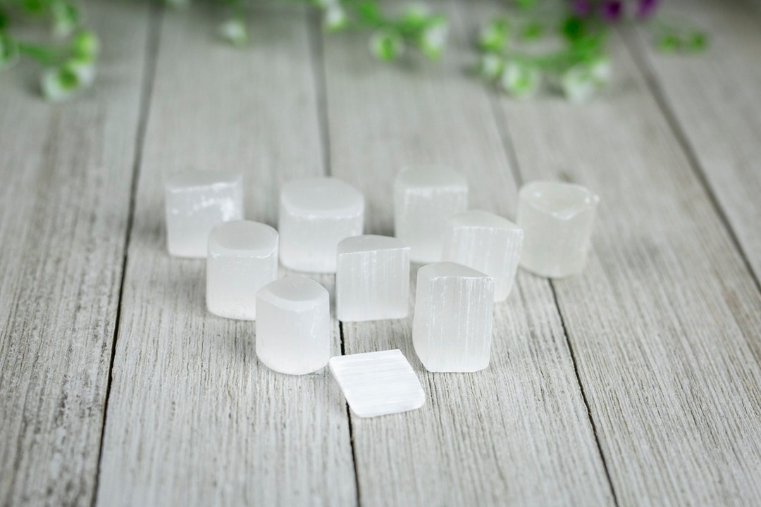 Tumbled Selenite Polished Stone - Etsy