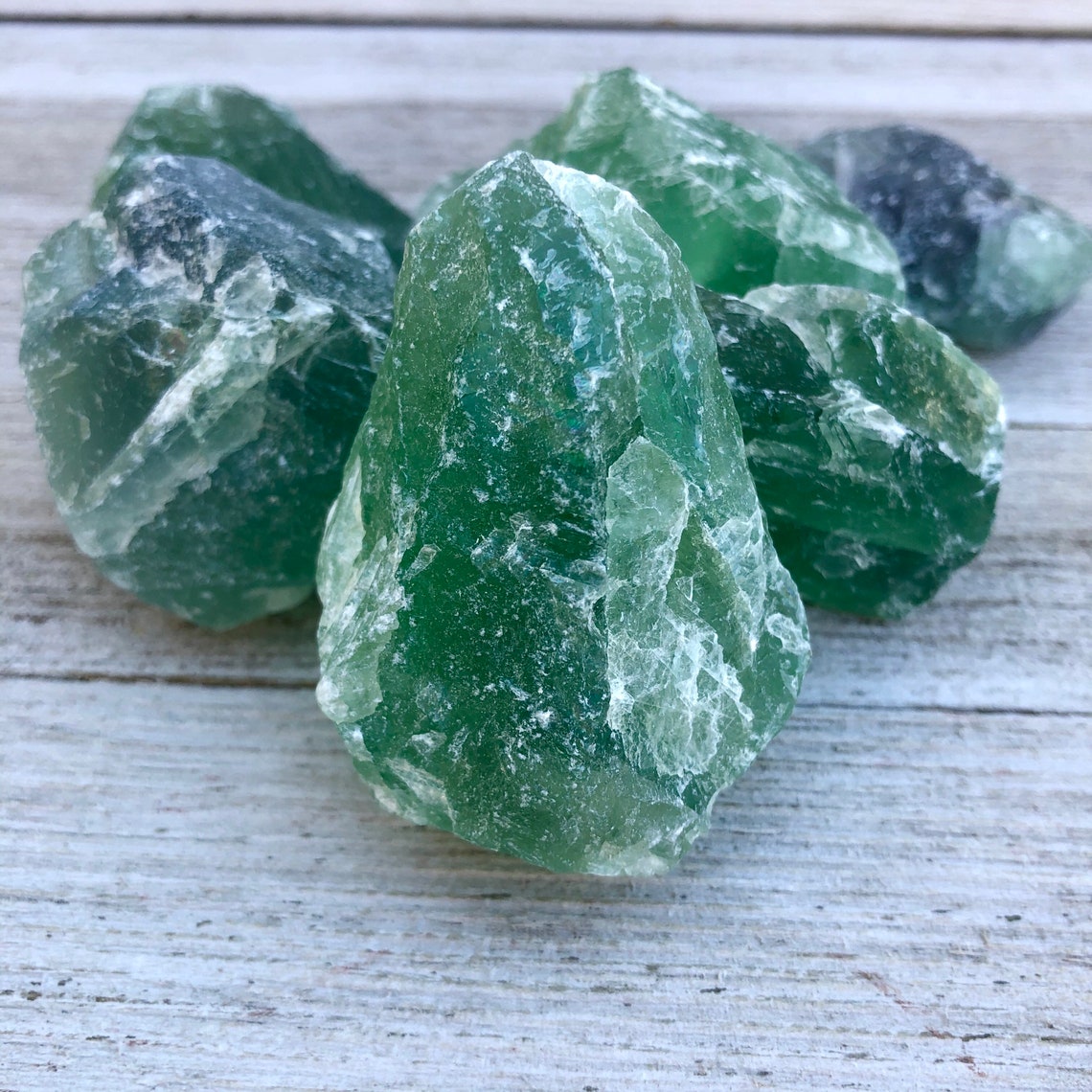 Large Raw Green Fluorite Stone | Etsy