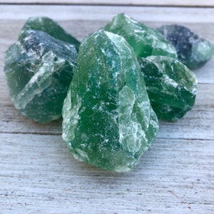 Large Raw Green Fluorite Stone - Etsy