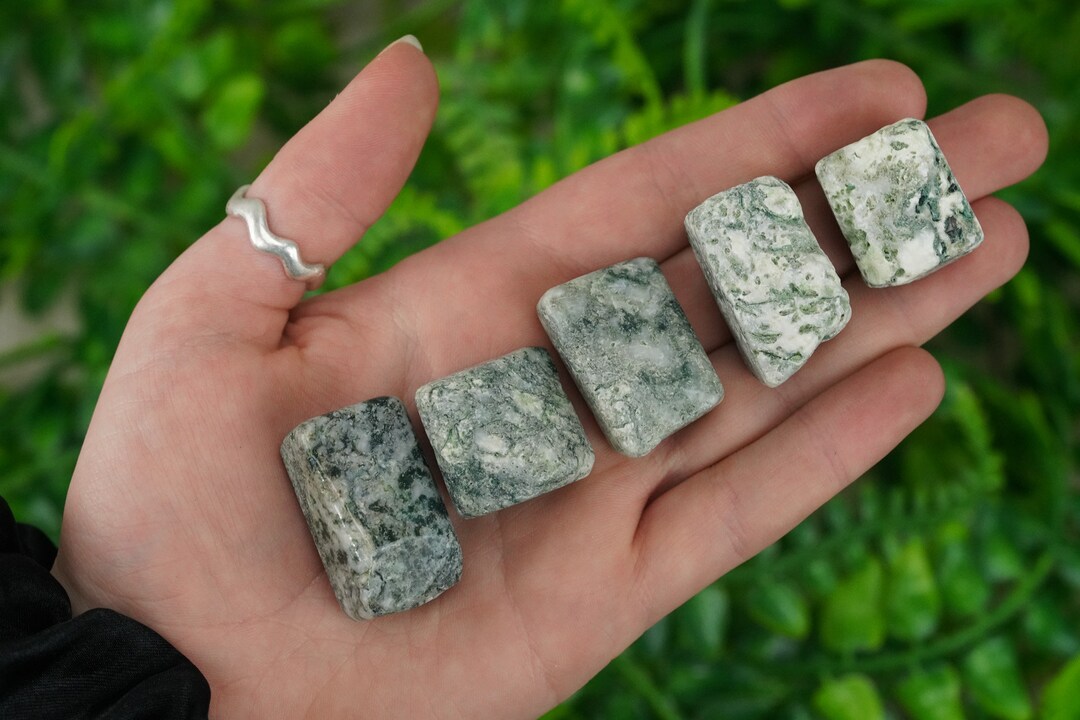 Tumbled Moss Agate Polished Stone - Etsy