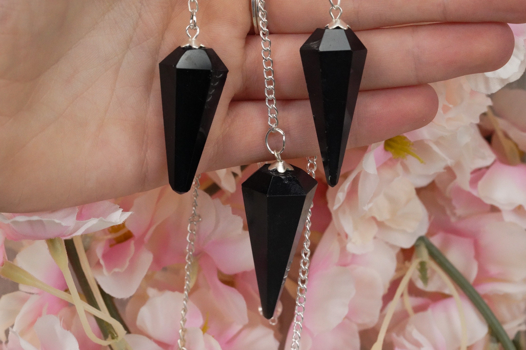 Obsidian Crystal Pendulum Dowsing Healing - Etsy