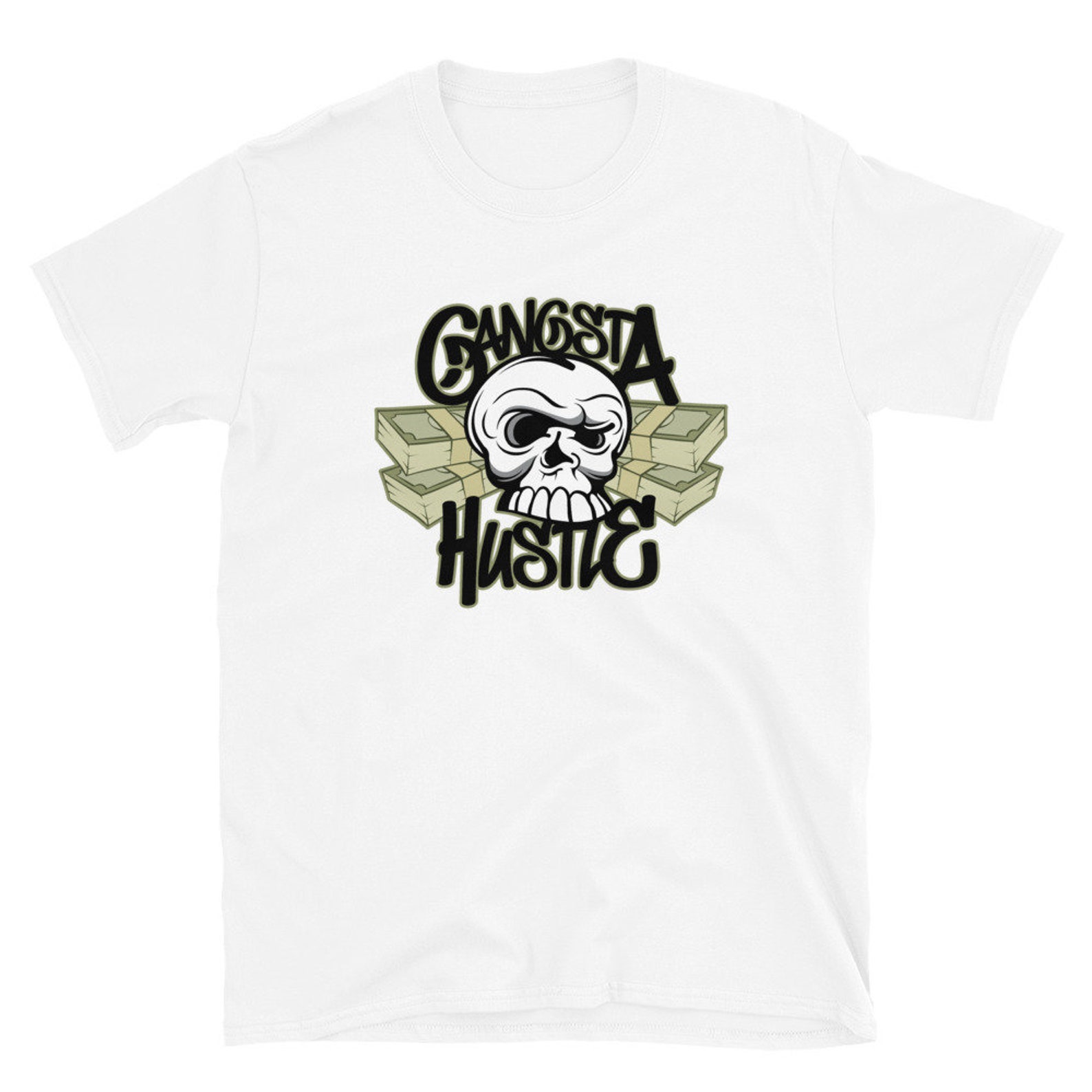 Gangsta Hustle, Hip Hop Rapper, Hood Bling Street Wear Short-sleeve ...