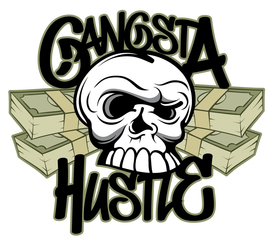 Gangsta Hustle, Hip Hop Rapper, Hood Bling Street Wear Short-sleeve ...