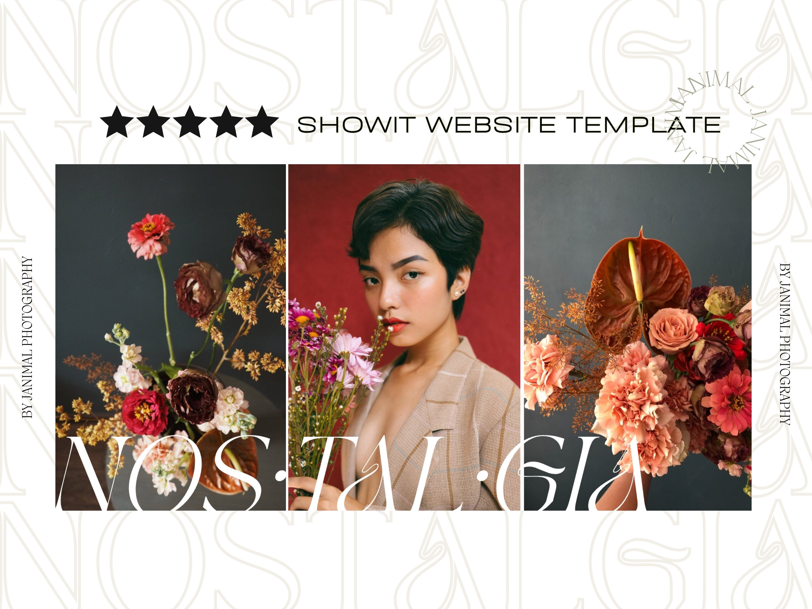Nostalgia SHOWIT Template Website Design business Site for Creatives ...