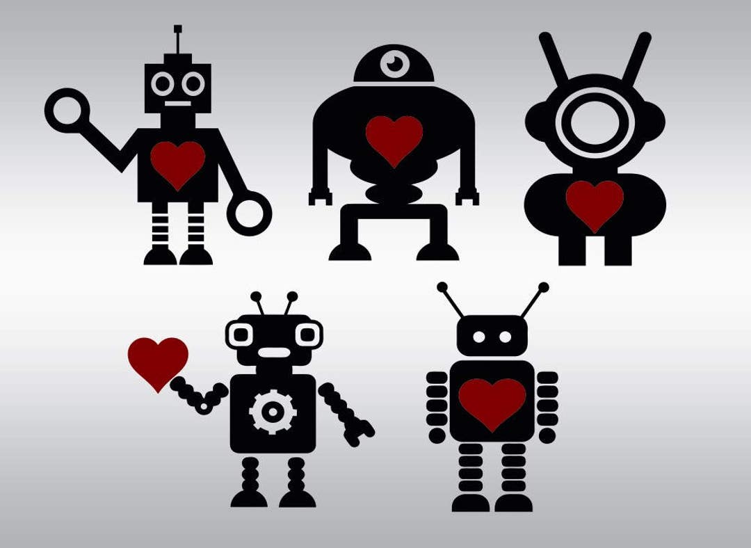 Love Svg, Love Machine Svg, Valentine Svg, Valentines Svg, Robot Svg ...
