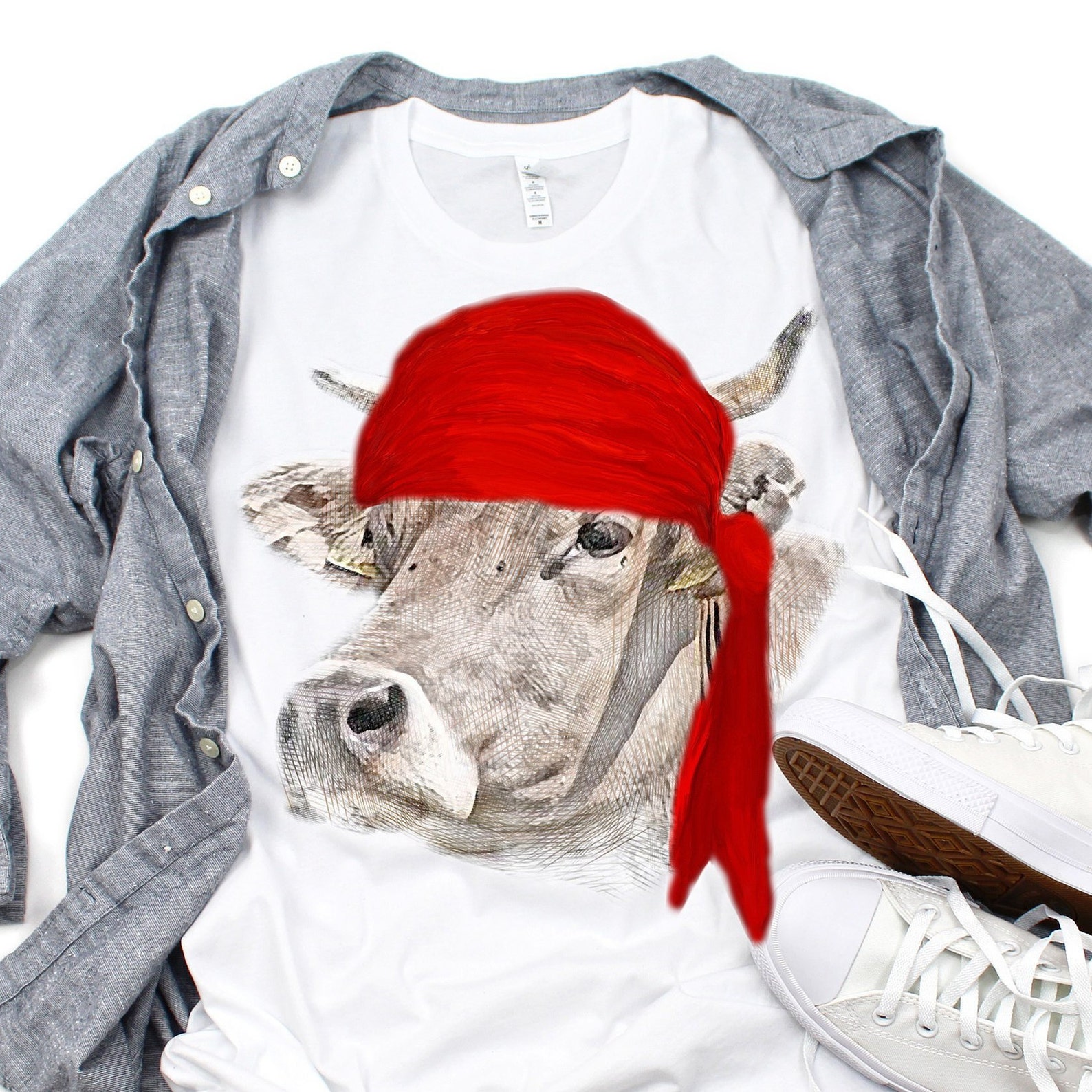 Heifer Cow Bandana Clipart Png Farm Animal Png Sublimation - Etsy