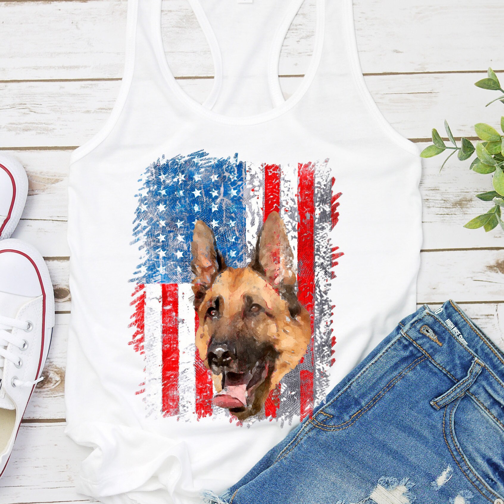 German shepherd clipart png american flag png sublimation | Etsy