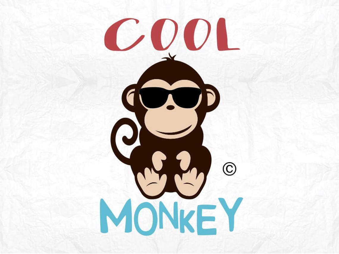 Monkey Svg Circus Svg Monkey Clipart Cool Monkey Svg Big - Etsy