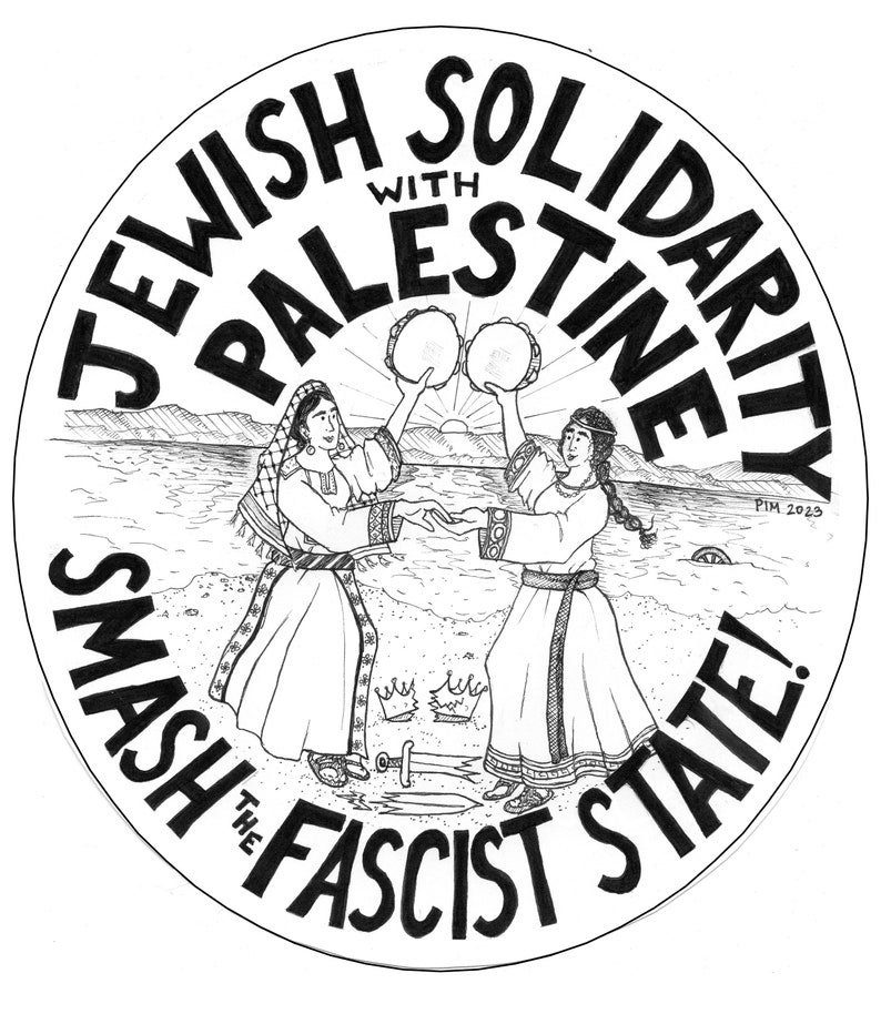 Jewish Solidarity With Palestine - Smash the Fascist State Large Oval ...