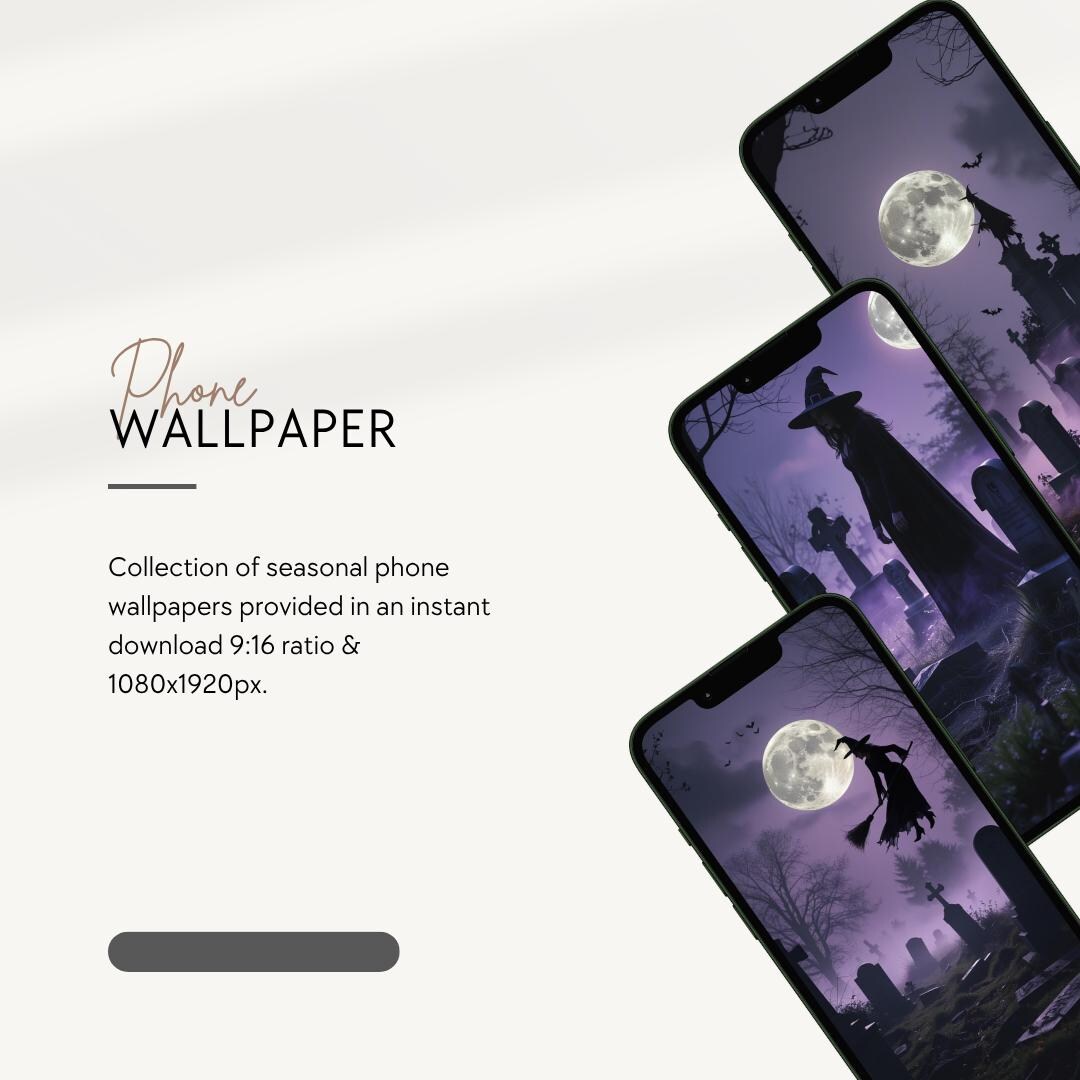 Phone Wallpaper Images - Witch Theme - Etsy
