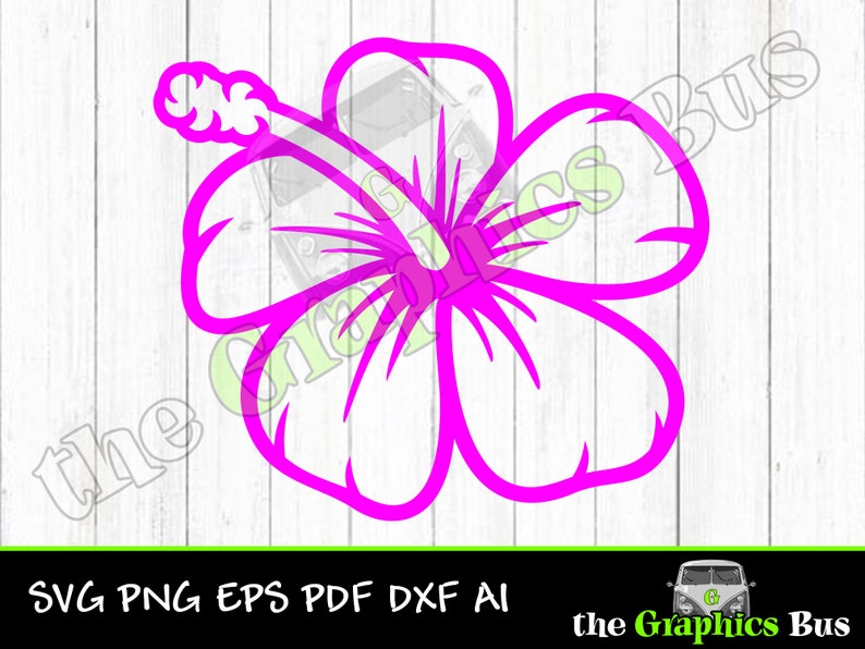 Adorable Hibiscus Flower SVG for Cricut or Silhouette Vinyl Cutter 1 ...