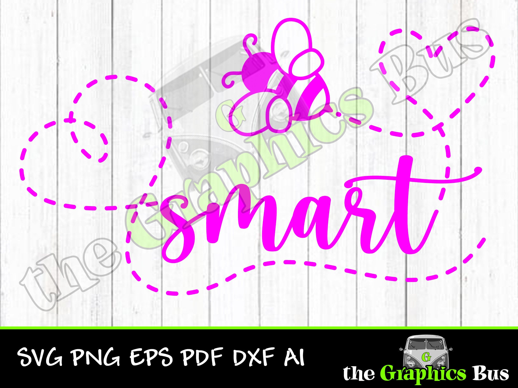 Bee Smart SVG Be Smart Clipart PDF Trail Cute EPS File Ai Vector ...