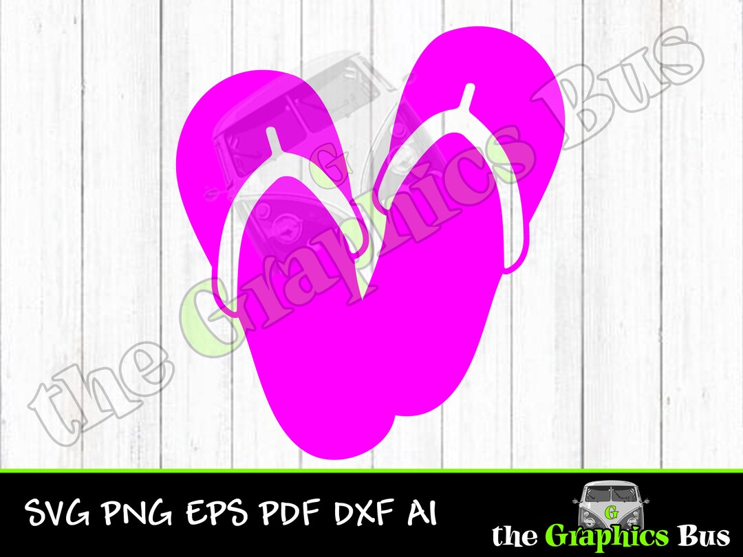 Flip Flops SVG for Commercial Use On, Single Color for Car Decals ...