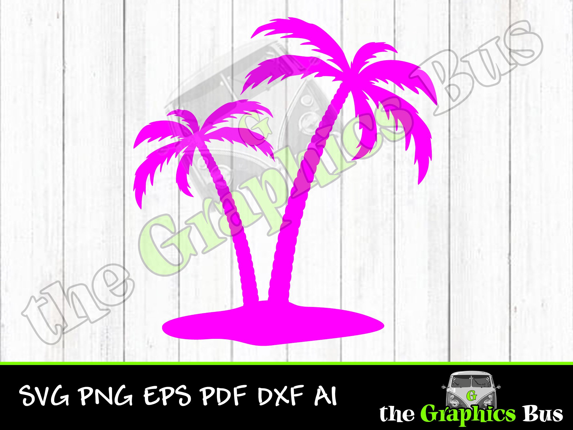 Palm Trees on Island SVG for Commercial Use, Summertime, Summer ...