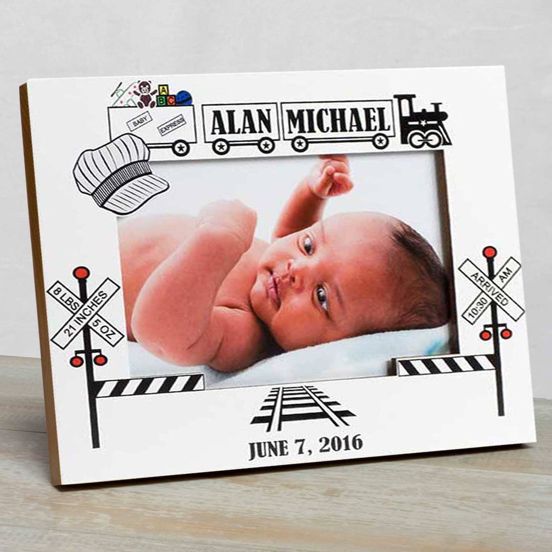 Personalized Baby Picture Frame, Baby Boy Picture Frame, New Baby Boy ...