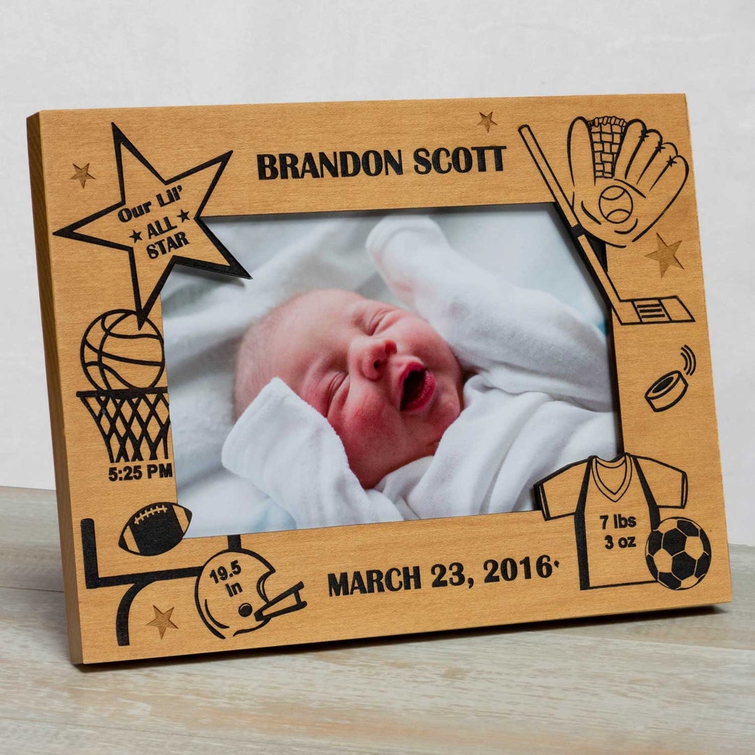 Personalized Baby Picture Frame, Baby Boy Picture Frame, Baby Boy Frame ...