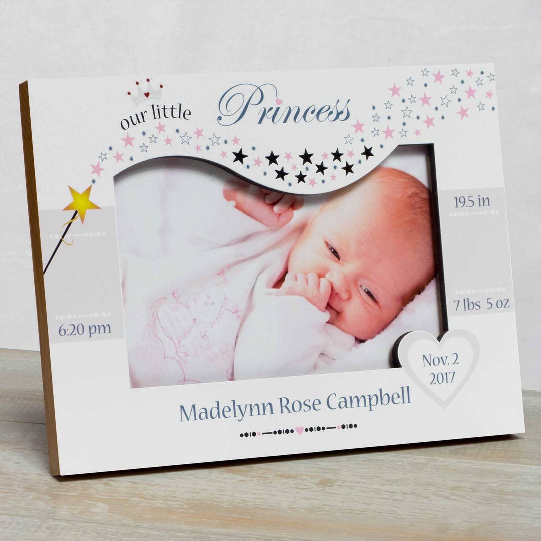 Personalized Baby Picture Frame, Baby Girl Picture Frame, New Baby Girl ...