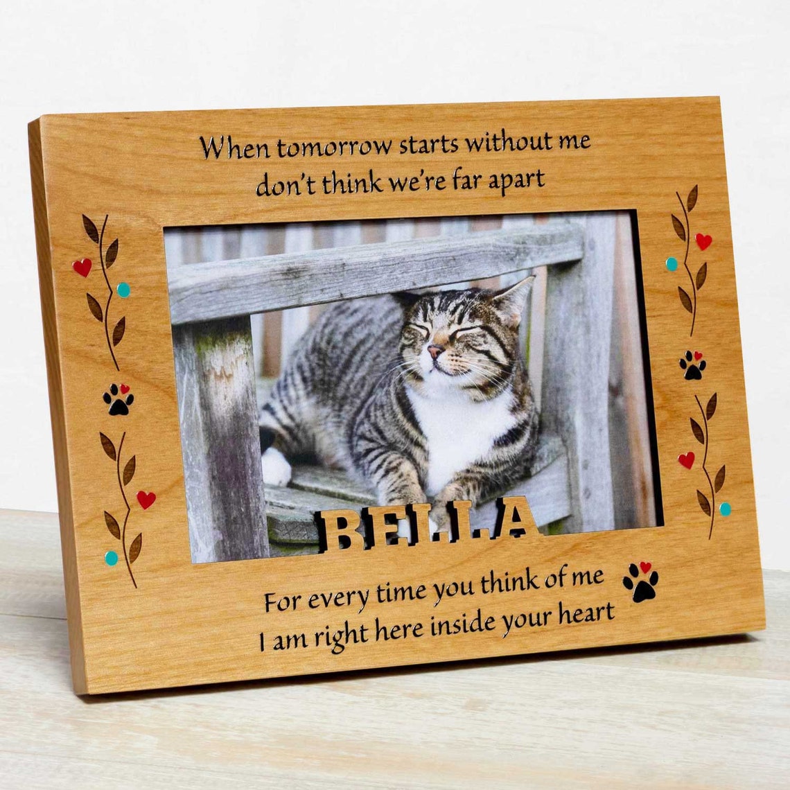 Cat Picture Frame Personalized Cat Frame Pet Memorial Frame - Etsy