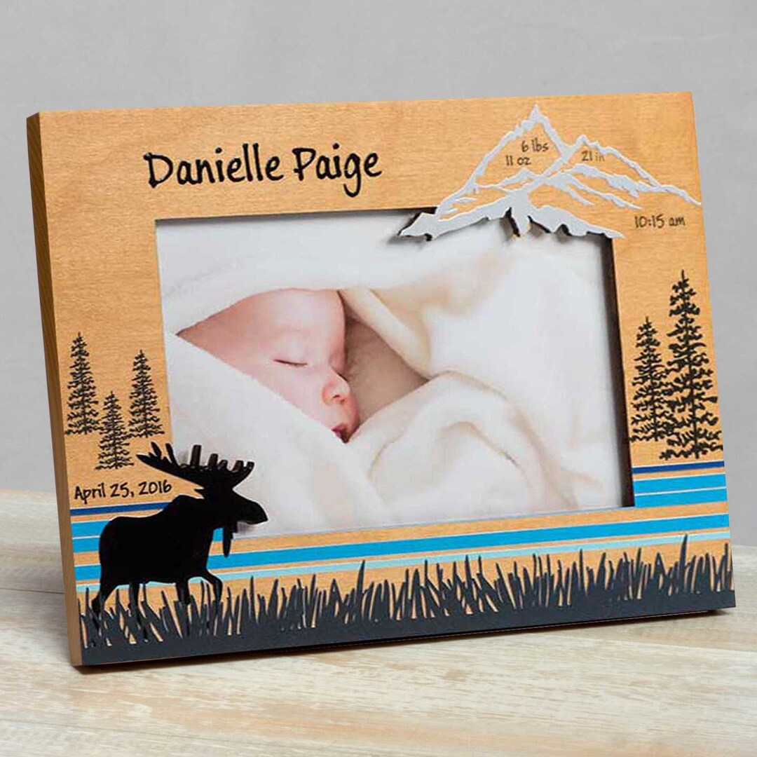 Personalized Baby Picture Frame, Baby Girl Picture Frame, New Baby Girl ...