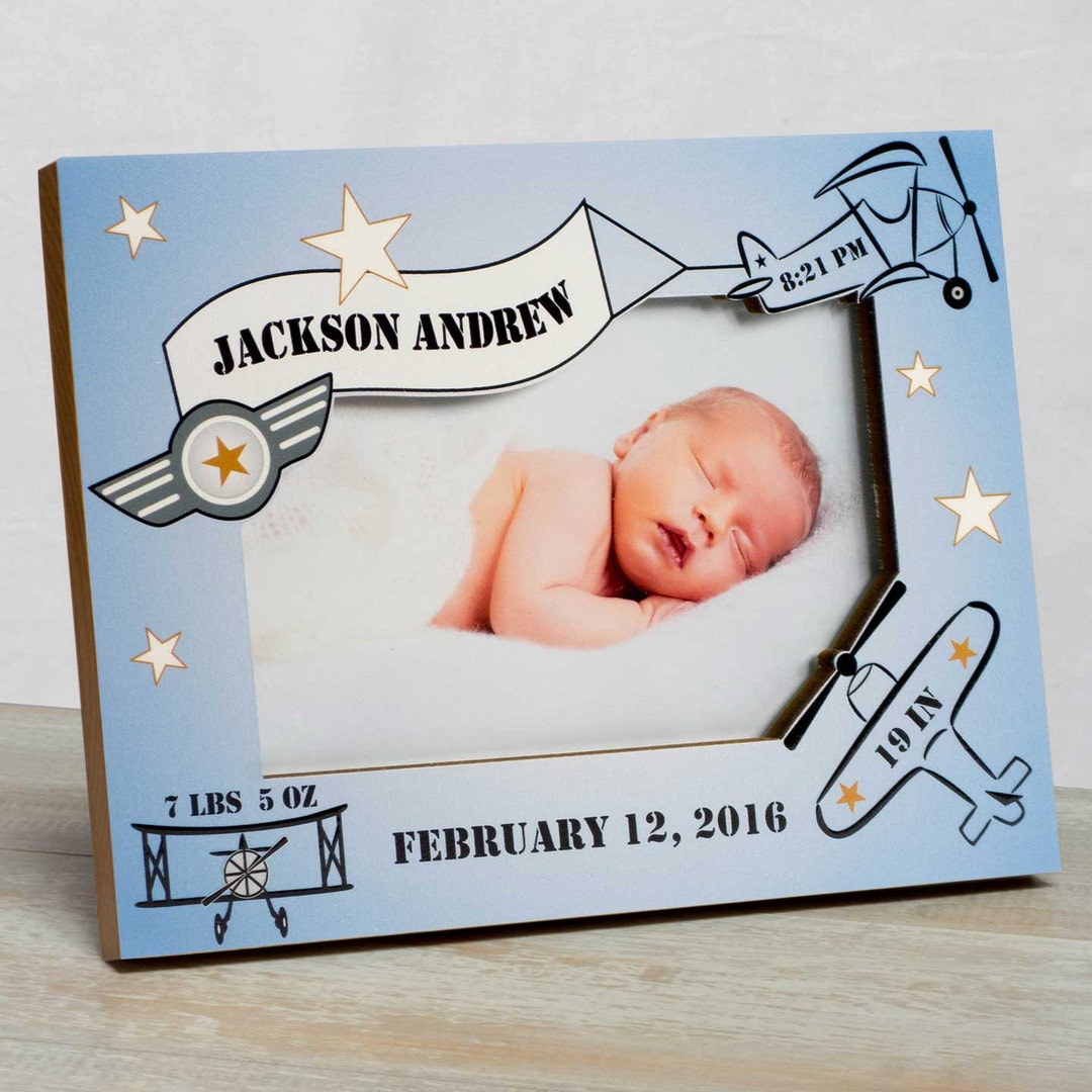 Personalized Baby Picture Frame, Baby Frame for Boys, Baby Boy Birth ...