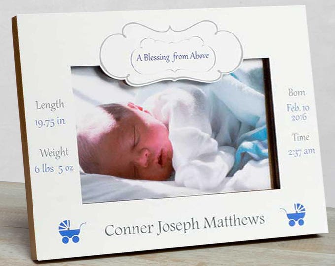 Personalized Baby Picture Frame, Baby Boy Picture Frame, New Baby Boy ...