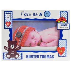 Personalized Baby Picture Frame, Baby Boy Picture Frame, New Baby Boy ...