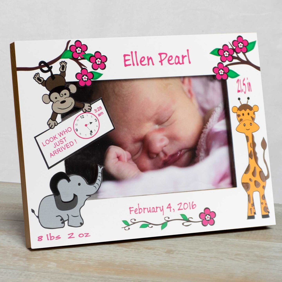 Personalized Baby Picture Frame, Baby Girl Picture Frame, New Baby Girl ...
