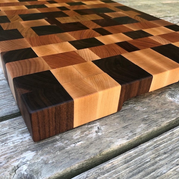 Large End Grain Cutting Board - Etsy