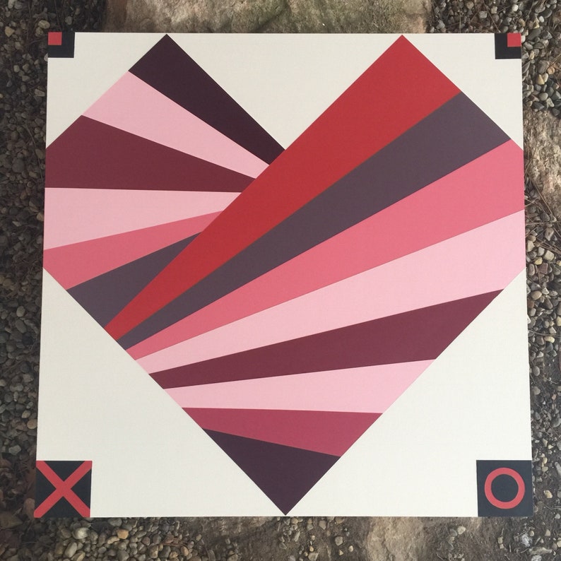 Heart / Love Barn Quilt free Shipping - Etsy