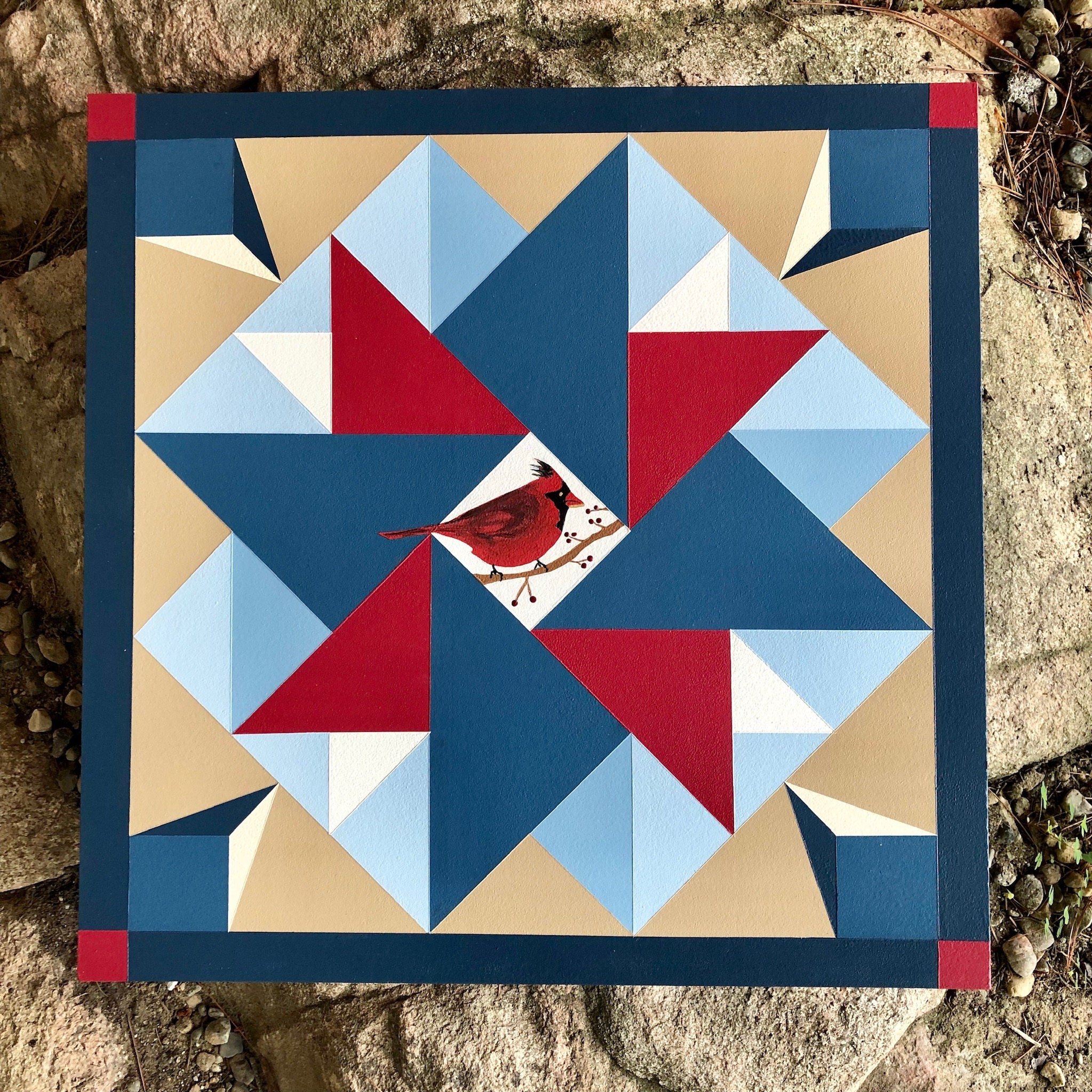 Cardinal Barn Quilt | Etsy