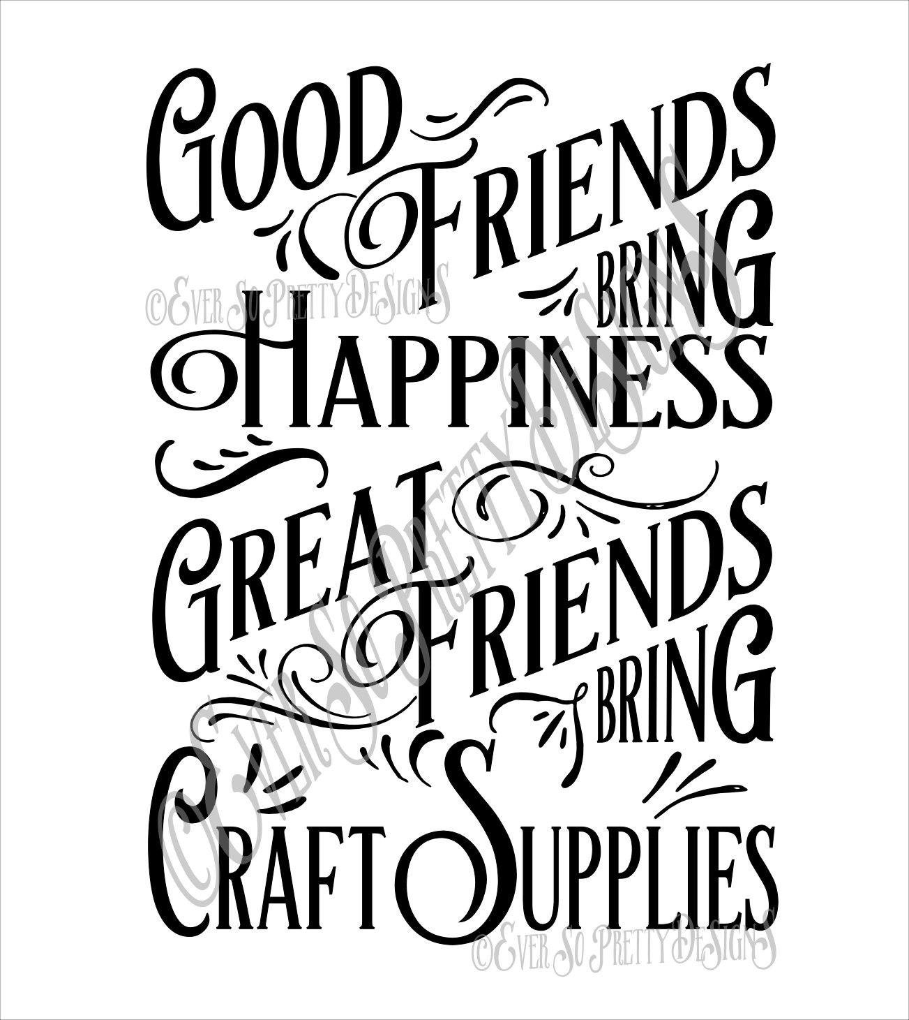 SVG File Friends SVG Good Friends Bring Happiness Great - Etsy