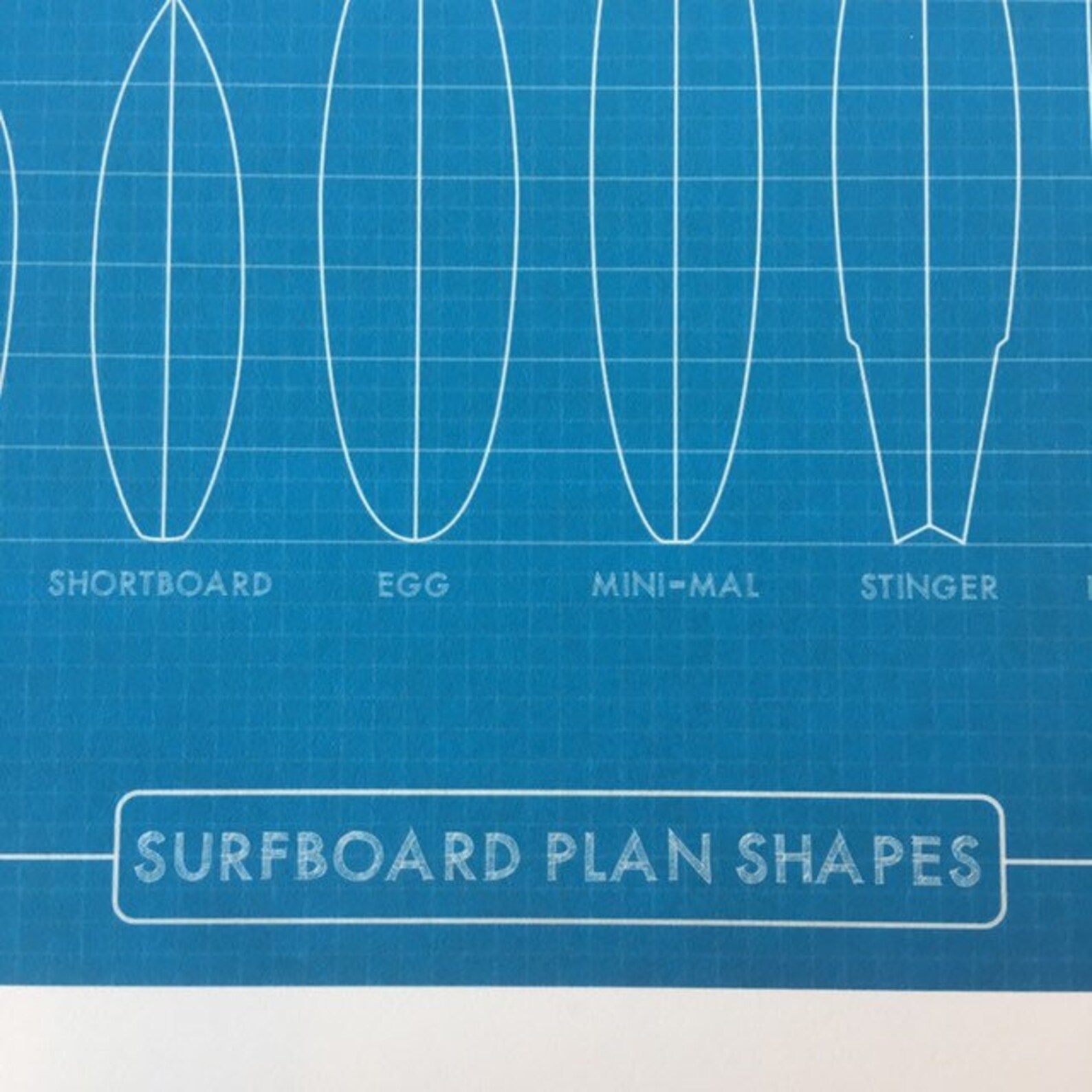 Surf Inspired Giclee Artwork Surfboard Shapes Blueprint - Etsy