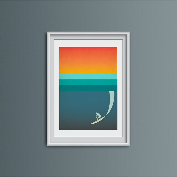 Surf Inspired Artwork Giclee Art Print Gift for Surfer | Etsy