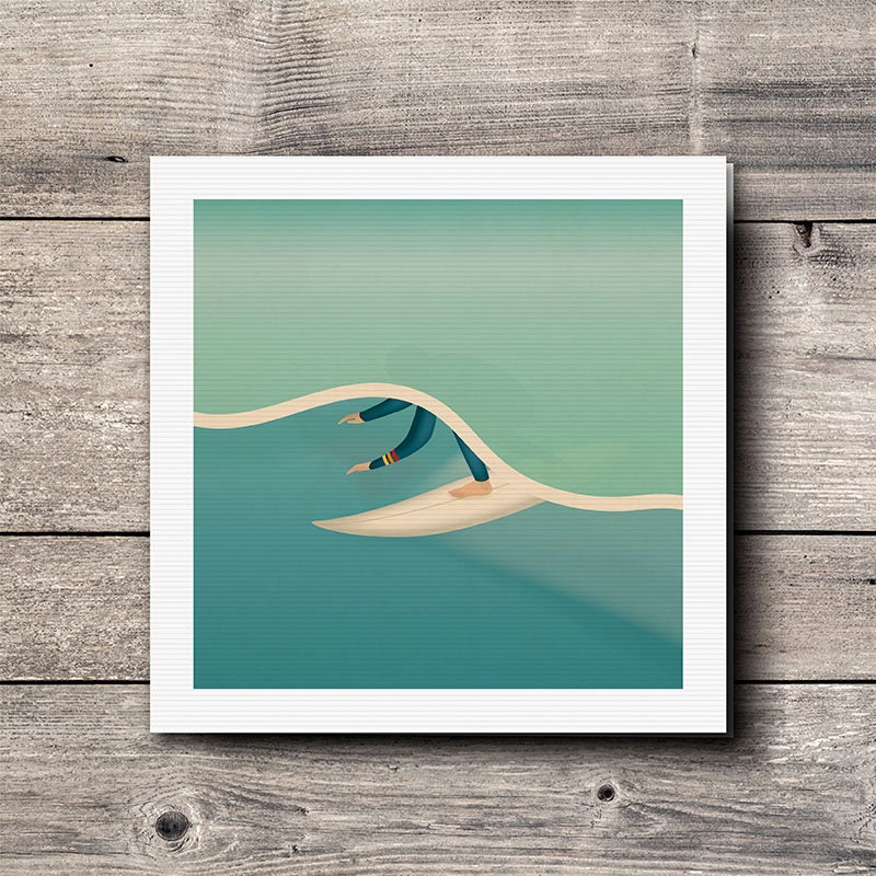 Surf Theme Birthday Card Wave Inspired Greetings Card - Etsy UK