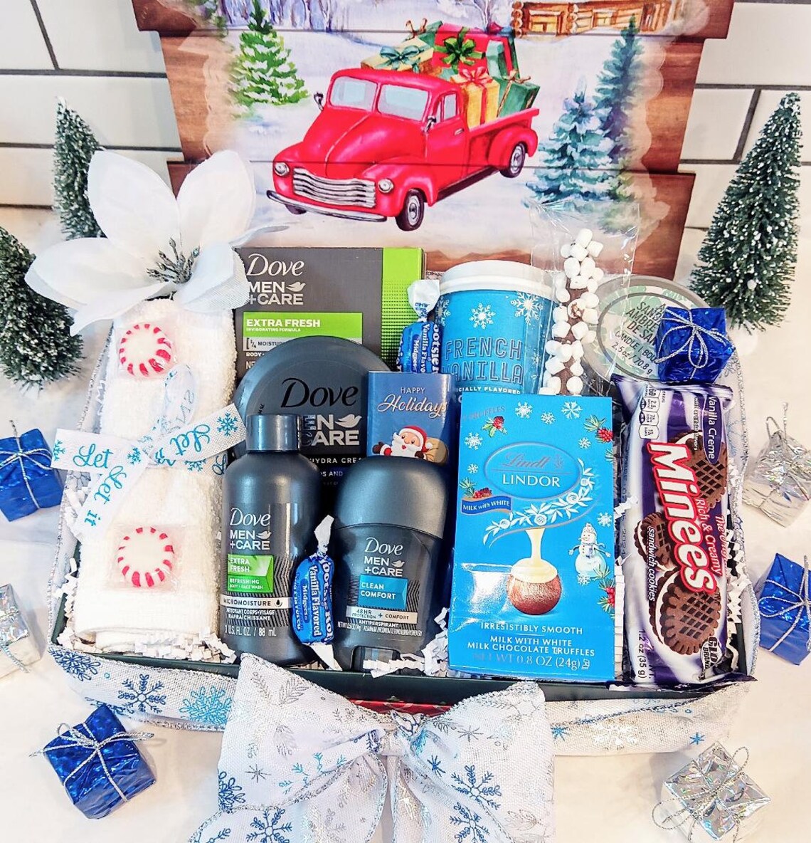 Holiday Christmas Men's Gift Basket Box ~hygge Gift ~send a Hug ...