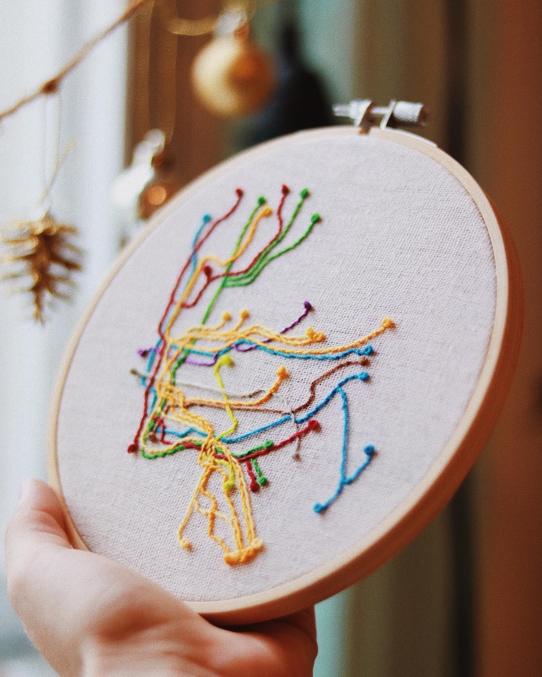 New York City Subway Map Embroidery - Etsy