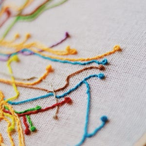 New York City Subway Map Embroidery - Etsy