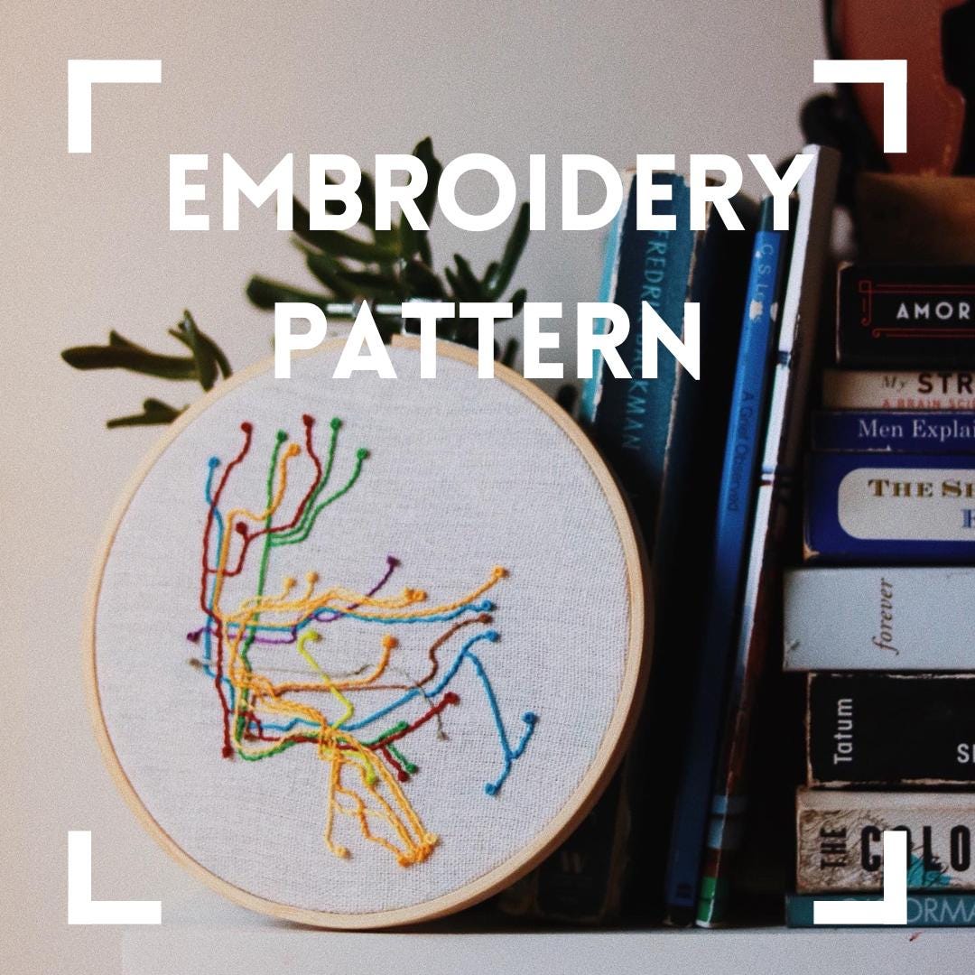 NYC Subway Embroidery Pattern - Etsy