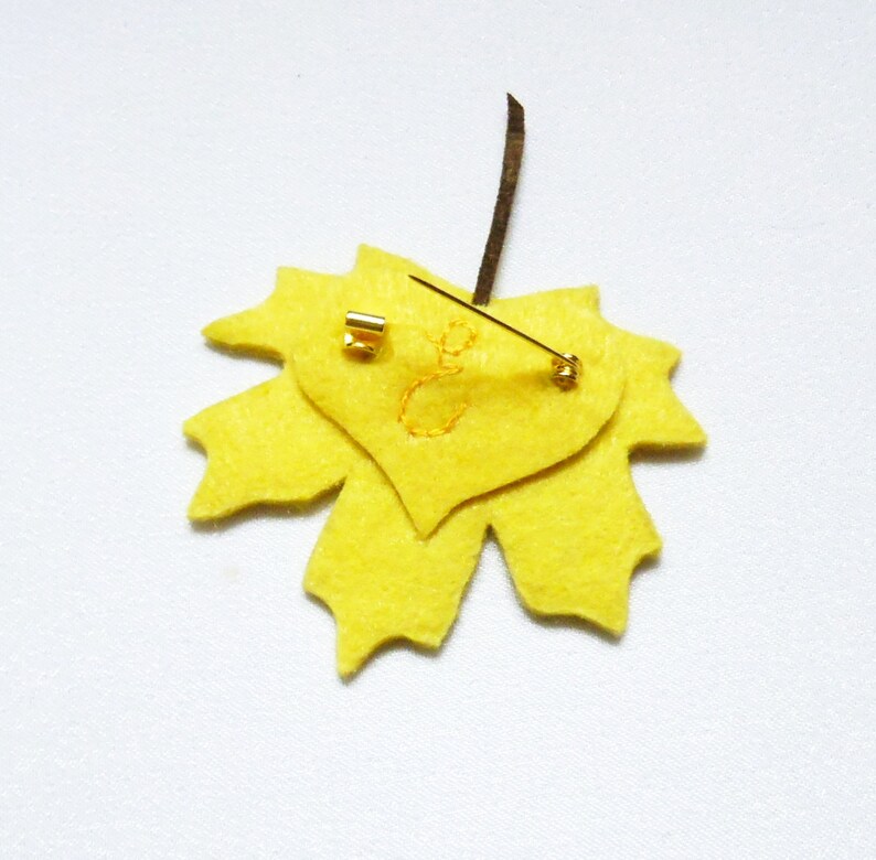 Autumn Maple Leaf Brooch. Hand Embroidery Art. Fall - Etsy