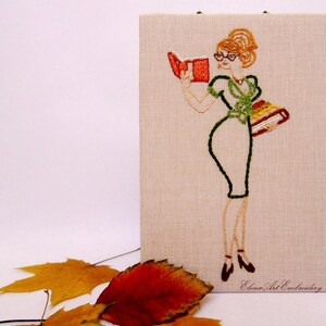 Finished Embroidery Art Librarian Gifts High School - Etsy