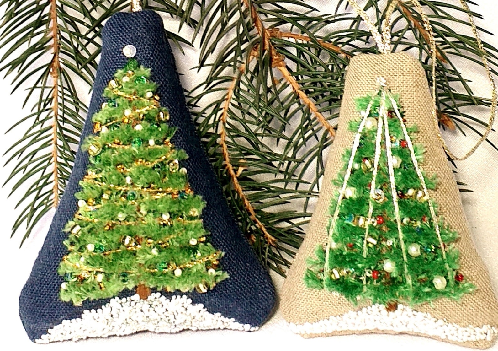 Christmas Tree Embroidery PDF Pattern Download. Small Trees - Etsy