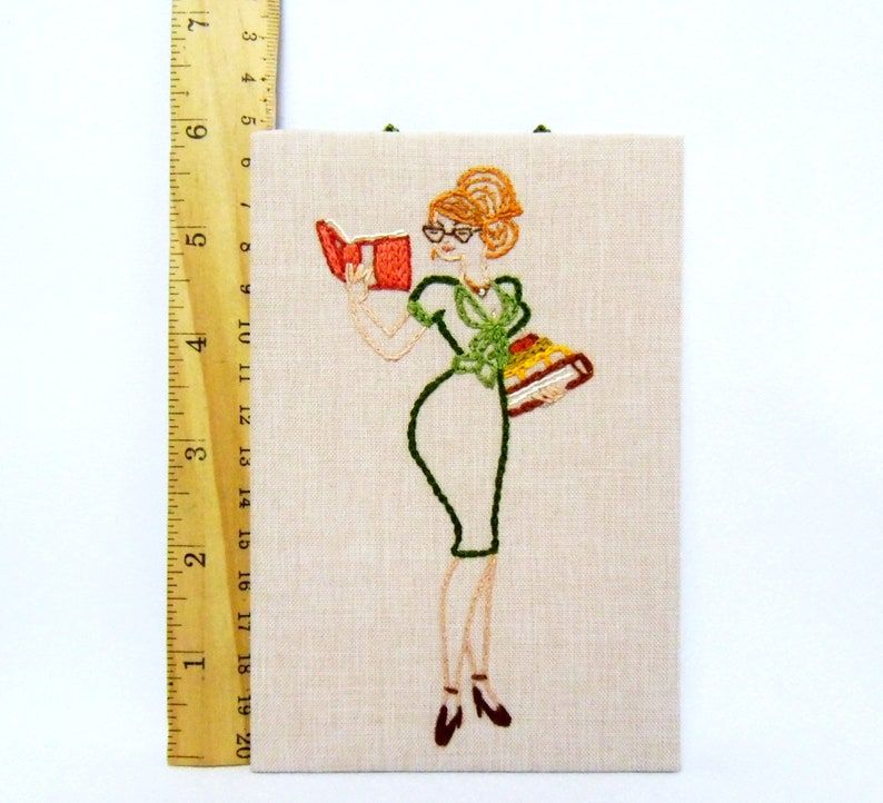Finished Embroidery Art Librarian Gifts High School - Etsy