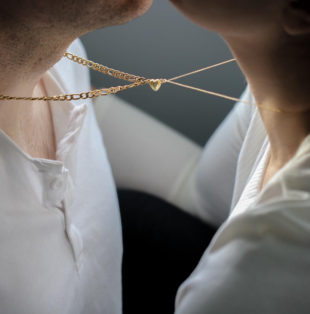 Magnetic Heart Necklace Set for Couples, His and Hers, His and His ...