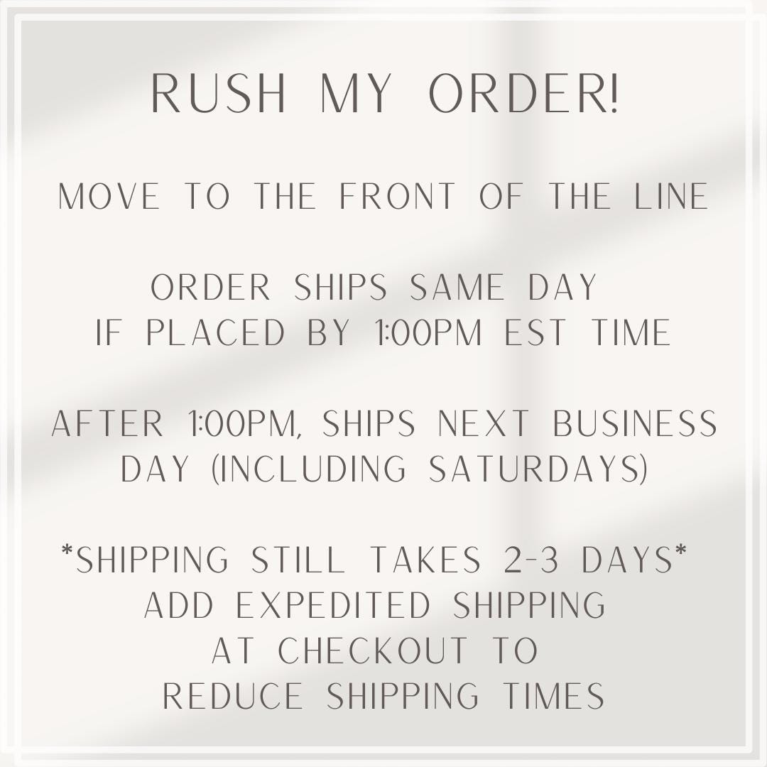 RUSH MY ORDER - Expedited Processing & Shipping Options - Etsy