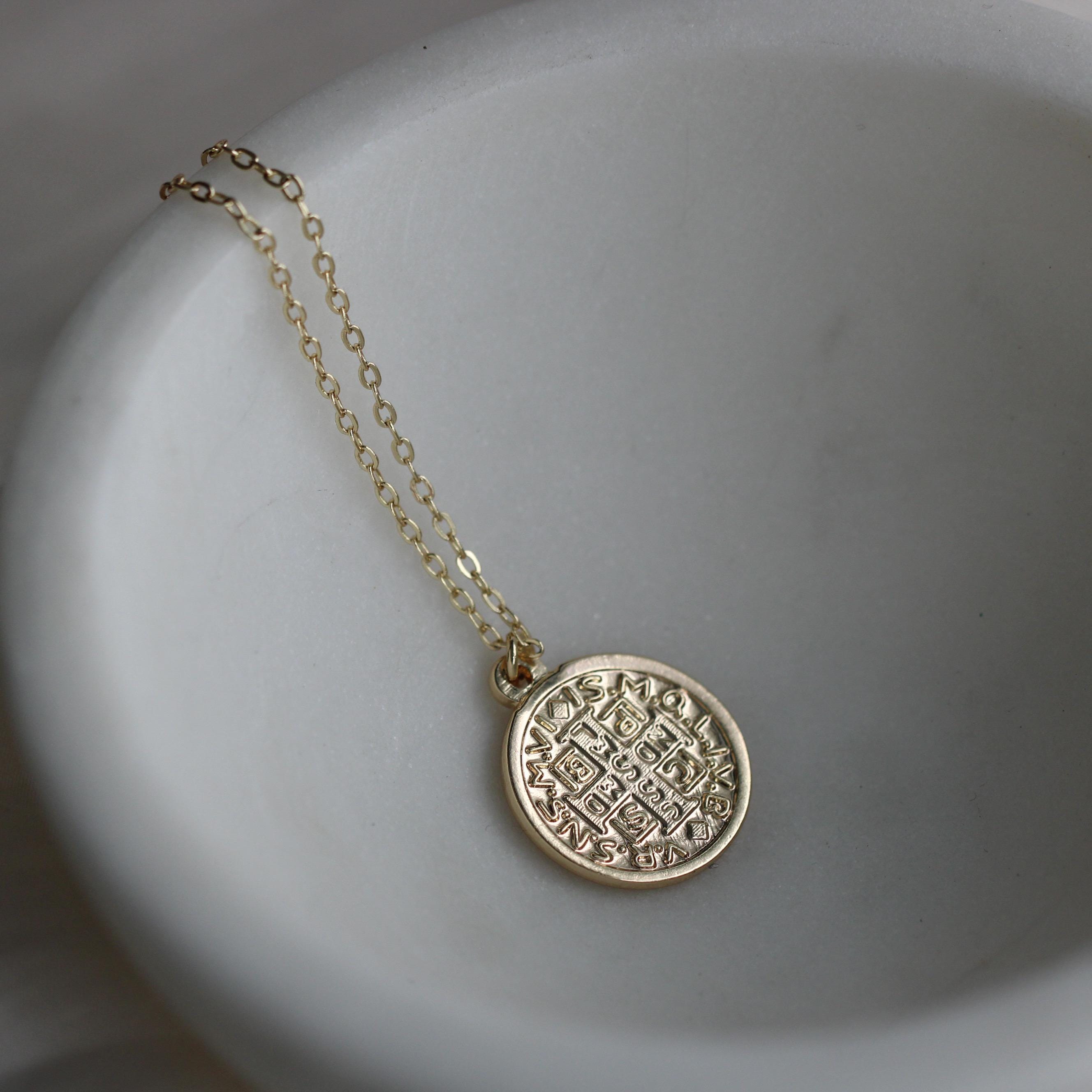 Double-sided Latin Necklace, Virtute Tua Fiat Pax in (may There Be ...