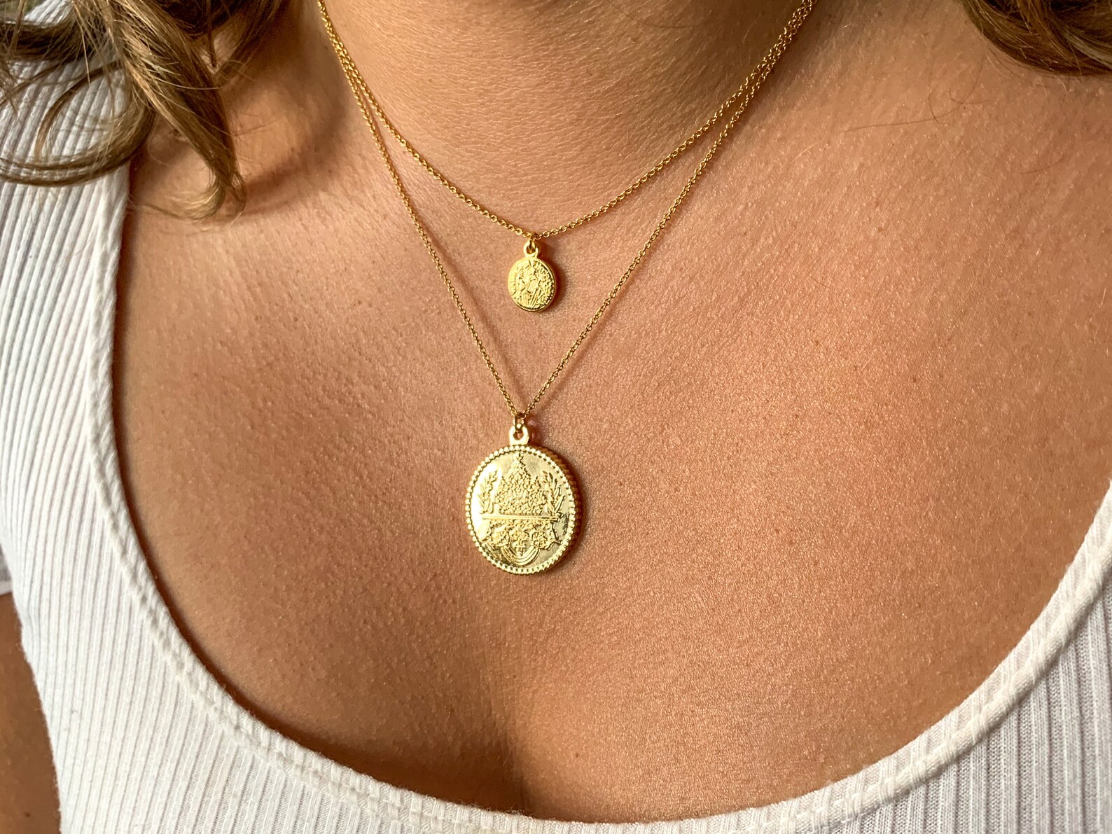 Latin Set "virtute Tua Fiat Pax In" Gold Filled Amulet Pendant ...