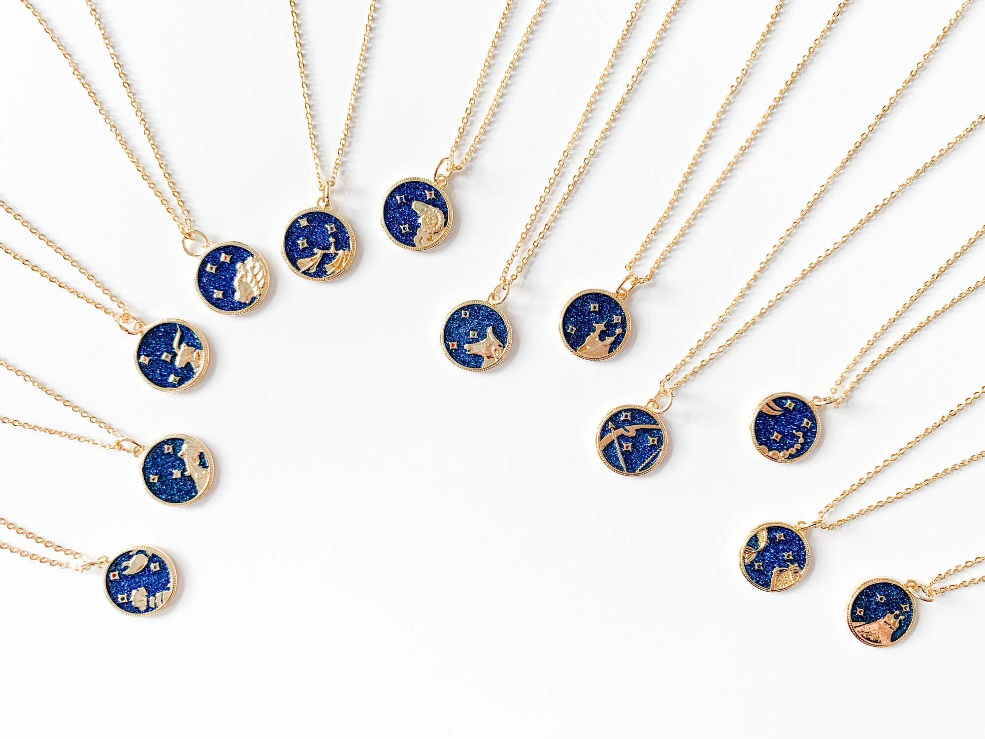 Zodiac Sign Charm Necklace, Horoscope Jewelry, Dainty Necklace, Gifts ...