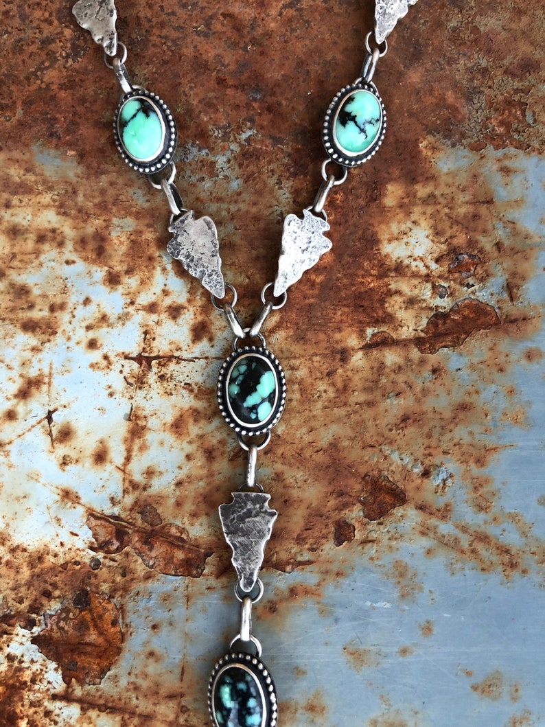 New Lander & Arrowhead Lariat Necklace Sterling Silver - Etsy