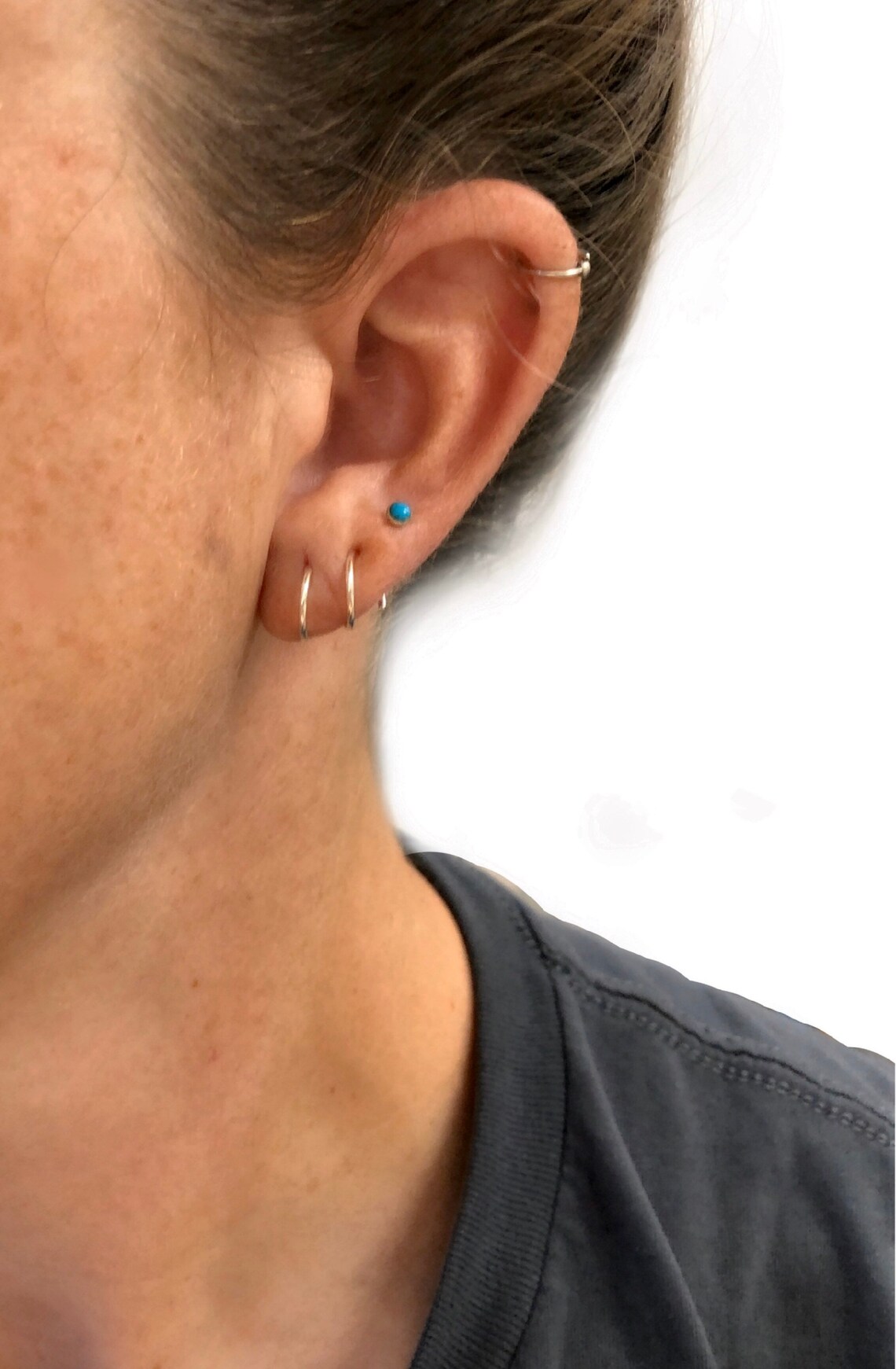 Corkscrew Spiral Earrings for DOUBLE Piercings Double Lobe - Etsy